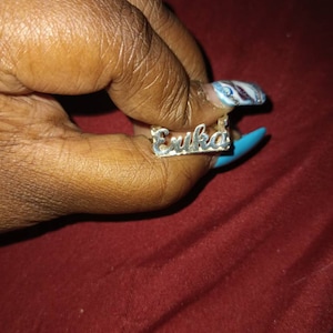 Personalized Name Ring Cursive Font Name Ring Custom Name Ring ...