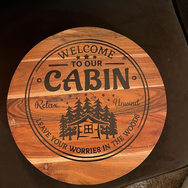 Welcome to Our Cabin Sign SVG, Leave Your Worries in the Wood Svg ...