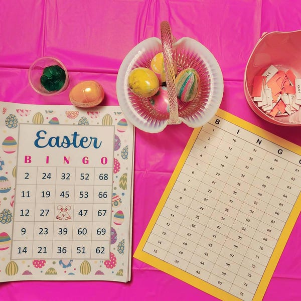 50 Card Editable Bingo Template, 24 Call Game, All Text and Free Image ...