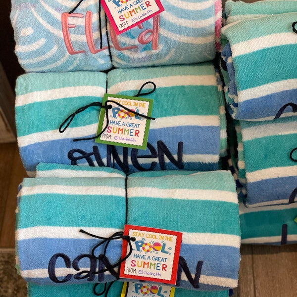 End of the School Year Tags, Printable Pool Summer Gift Tag, Stay Cool ...