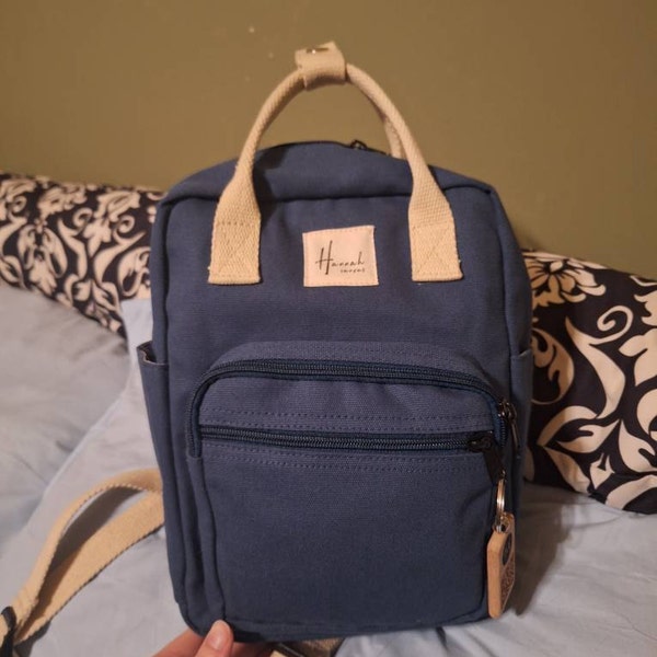 Vanie Canvas Backpack, Mini Backpack for Women, Teens Gift, Birthday ...
