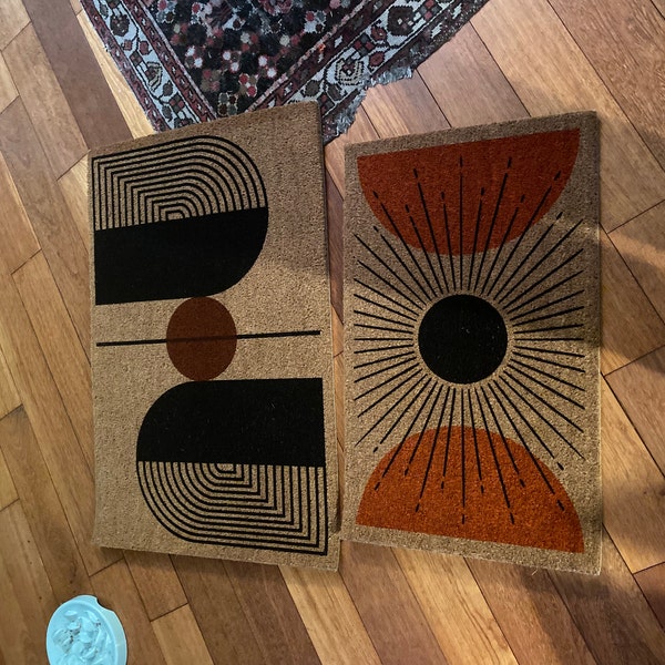 Doormat, Mid Century Modern, Welcome Mat Mid Century Modern, Midcentury ...