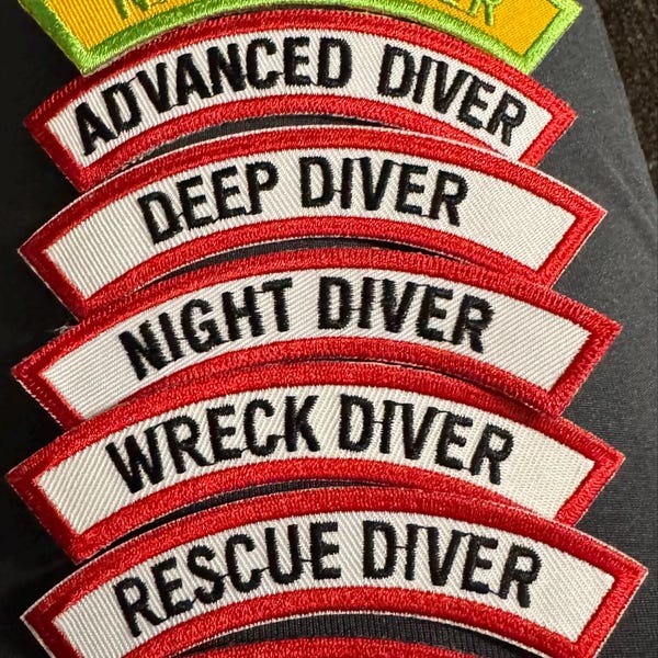 NITROX DIVER Certification Chevron PATCH Scuba Diving Experience Iron ...