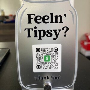 QR Code Display Sign Acrylic, 4 Codes, Quadruple Code Sign, SIZE 4.5x9 ...