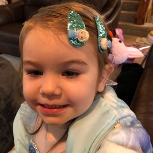 Princess Hair Snap Disney Princess Snap Glitter Snap Clips | Etsy