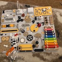 Fidget Busy Board 1 2 3 Year Old, First Birthday Gift, Toddler ...