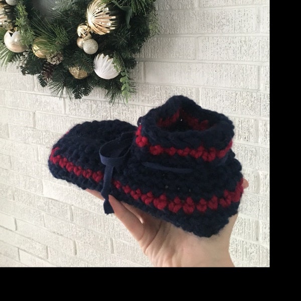 Pattern for Wool Sheepskin Crochet Slippers - for Adults - Size 5.5 to ...