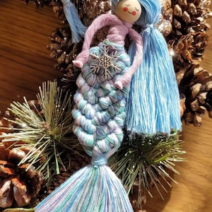 Macrame Communion/christening Mermaid 100% Cotton. Handmade ...
