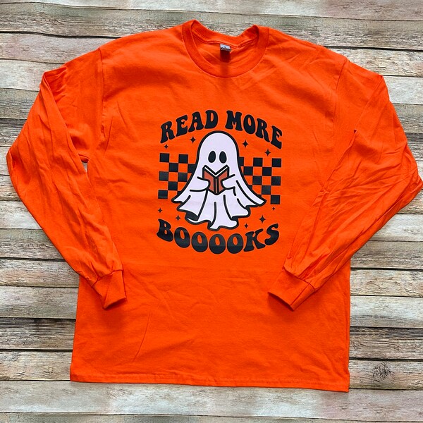 Read More Booooks SVG Png, Retro Ghost SVG, Trendy Halloween PNG ...
