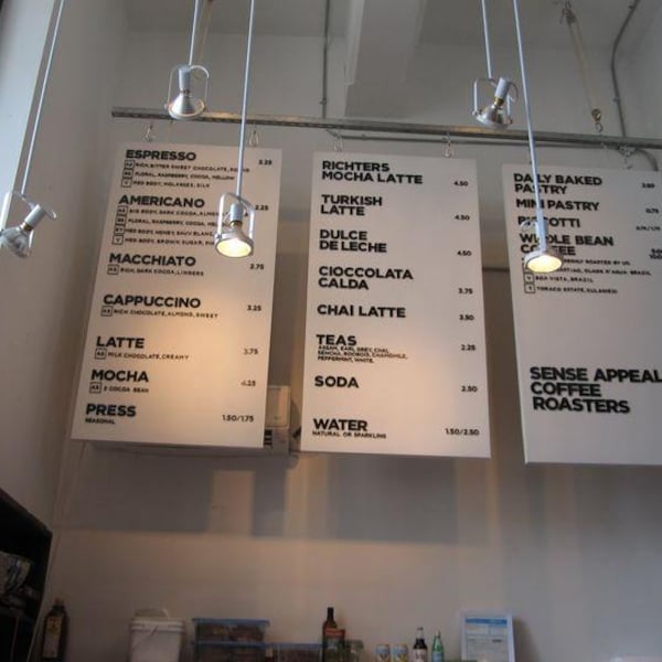 Cafe Sign, Menu Signboard, Hanging Price List, Wall Mounted Restaurant ...