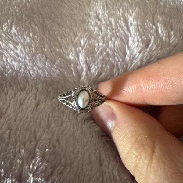 18K Gold Victorian Pearl Ring, Vintage Pearl Ping, Statement Ring ...