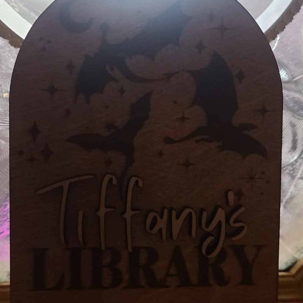 Personalized Library Sign, My Library Sign, Book Sign, Bookish Sign ...