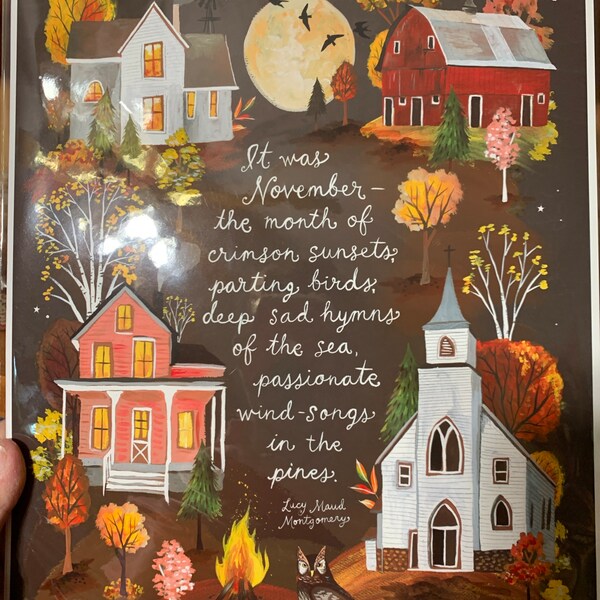 November Art Print - Etsy