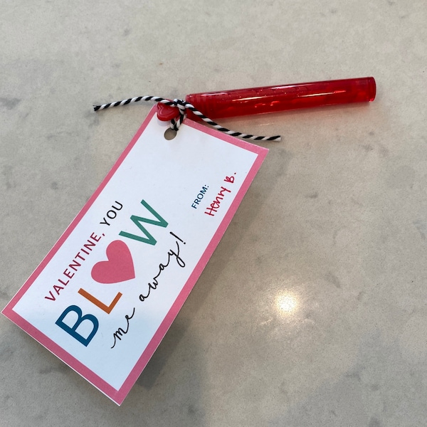 Bubbles Valentine TAGS. Classroom Valentines. Kid Valentines. Class ...