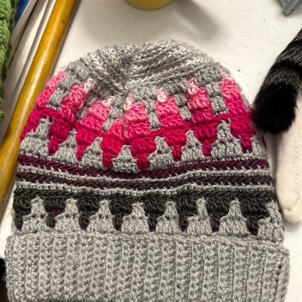 CROCHET PATTERN/ Autumn's Charm Mosaic Hat, Mosaic Crochet Hat Pattern, Crochet Hat Pattern - Etsy