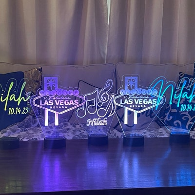 Custom Made LED Acrylic Light up Centerpieces Create Your - Etsy