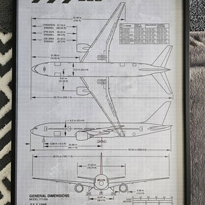 Blueprint Boeing 757 Poster Print. Aircraft, Airplane, Aviation ...