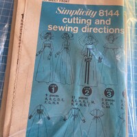1940s Flared Dress With Wing Cuffs Simplicity 2764 Vintage Sewing ...