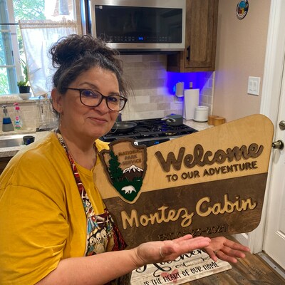 National Forest Service Welcome Sign ACRYLIC NFS Inspired Family Name ...