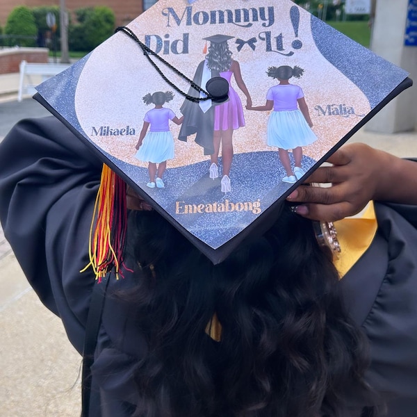 Custom Mommy Mastered It Graduation Cap Topper, Personalized Cap ...