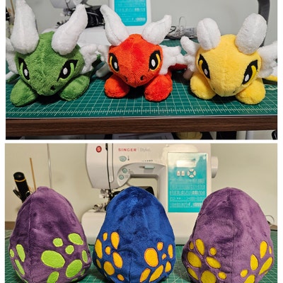 Reversible Dragon Plush Sewing Pattern .pdf Tutorial Chibi Egg Flip - Etsy