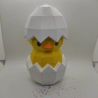 Chick in Egg Papercraft 3D DIY Low Poly Paper Crafts Easter Decor Model Template - Etsy Canada