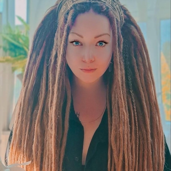 Brown and Rainbow Set of DE Braids and Dreads, Dreadlocks, Dread ...