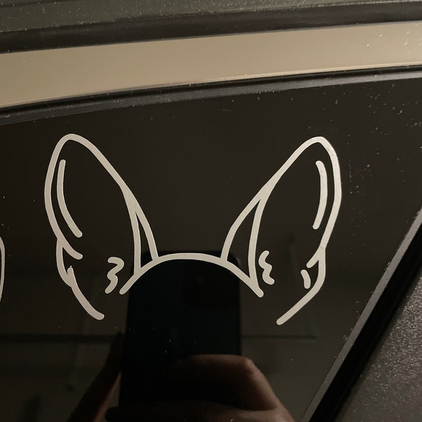 Custom Dog Ear Decals | Laptop Decal | Car Decal | Cup Decal | Dog ...
