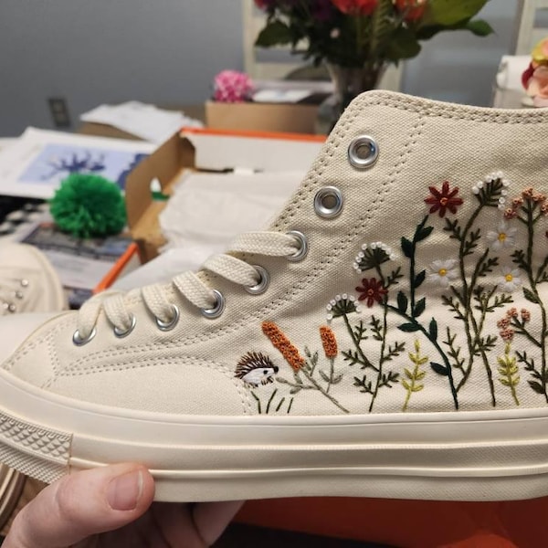 Custom Mushroom Converse Embroidery Chuck Taylor/handmade Personalized ...