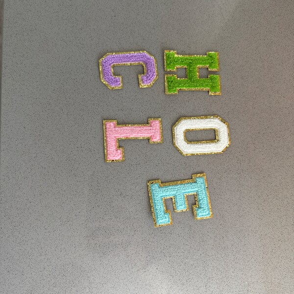 3.2 Inch Orange Chenille Letters, Iron on Chenille Letters, Iron on ...