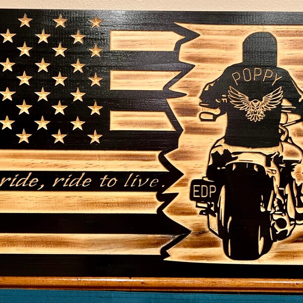 Puerto Rican Customized Motorcycle Flag. Puerto Rican Flag. Men's Gift. Mancave Sign. Father's ...