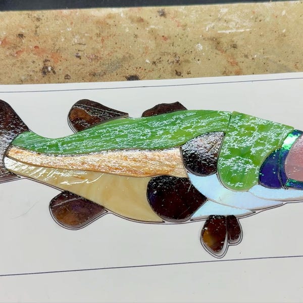 Largemouth Bass Stained Glass Pattern - Etsy