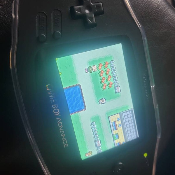 Custom IPS V3 Backlit Nintendo Gameboy Advance Clear Blue/sky Blue Opal ...