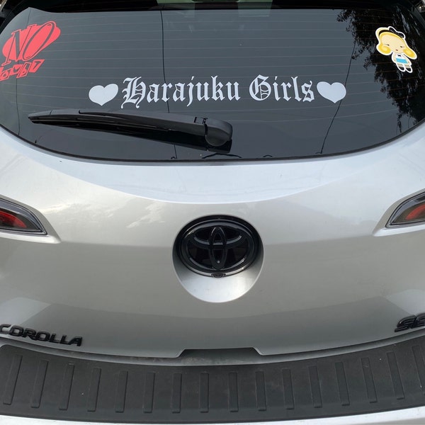 CUSTOM TEXT Old English VERTICAL Windshield Vinyl Side Decal Sticker ...