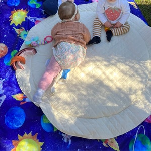 ON SALE Fox in the Woods Deer and Dot Baby Roundies Round Rug Tummy ...