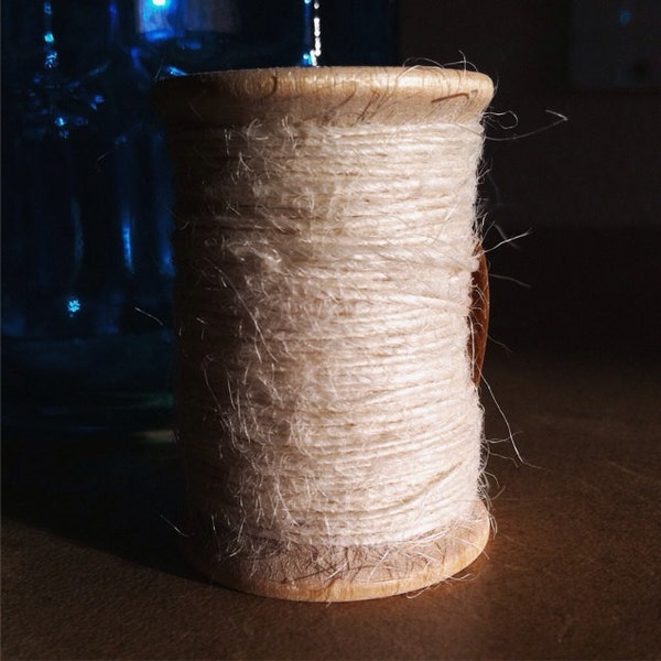 Burlap Twine - 30 Yards on Wooden Spool - Cream Color Jute - Etsy