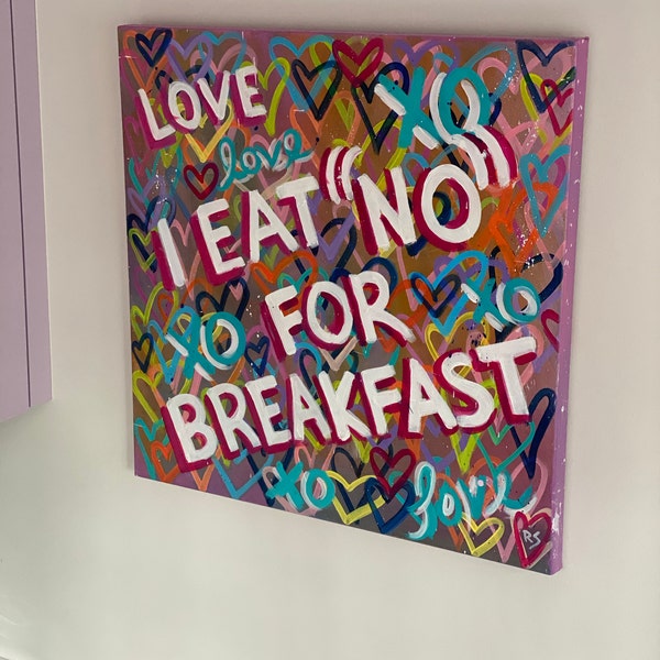 Graffiti Wall Art. Pop Love Painting. Street Art. Preppy Abstract. Teen ...