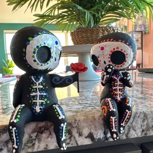 Original Sugar Skull Bunny Figurine Hand Painted 3D Printed Series 2 - Etsy