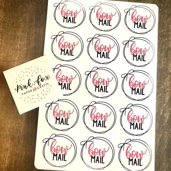 Bow Mail Stickers, Bow Life, Bow Maker, Custom Bow Sticker, Hair Bow ...