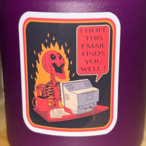 Funny Workplace Sticker, Funny Vinyl Sticker, PREMIUM Quality ...