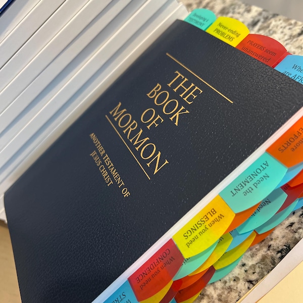 Book of Mormon TOPIC TAB Kit —same Number of Tabs, Quotes, Just in a ...