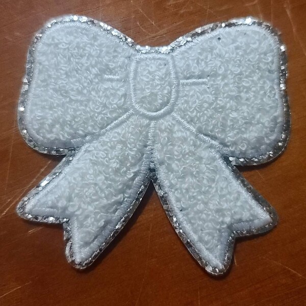 Pom Pom White, Silver Cheer Sequin Patch, DIY Patch, Iron on Patch - Etsy