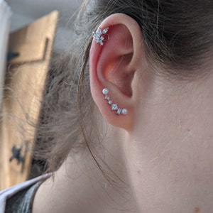 Minimalist Spring Bloom Ear Cuff Ear Cuffs No Piercing Adjustable Earrings Non Pierced Ear Cuff ...