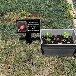 Photo Grave Marker Personalized, Temporary Grave Marker With Photo ...
