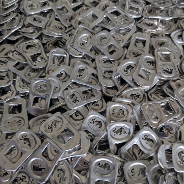 400 Silver Aluminum Pop/soda/beer Ring Pull Tabs for Crafts (1-hole ...