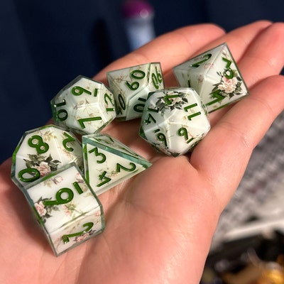 Galaxy Resin Dice Set for Role Playing Games, Resin D&d Dice Set, Blue ...