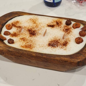 Spiced Orange and Cinnamon Chai Woodwick Dough Bowl Candles - Etsy