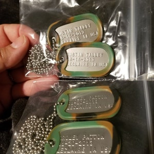 Custom Military Style Dog Tags - Etsy