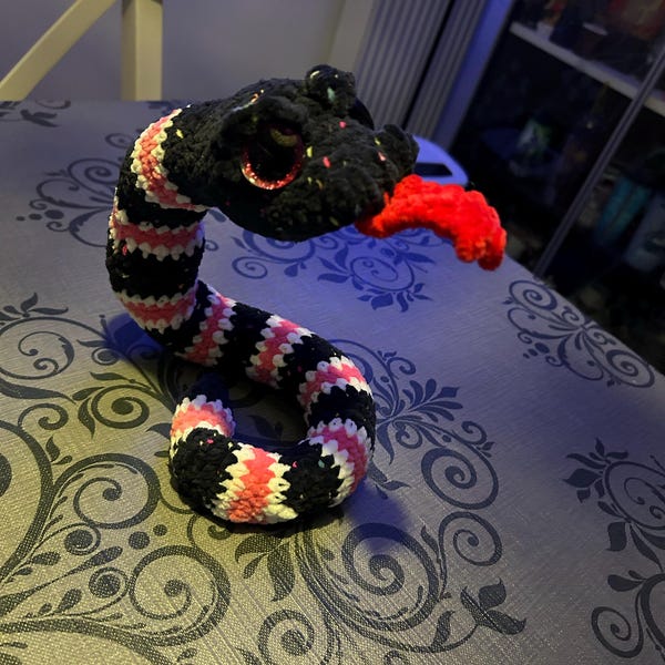 Snake Crochet Pattern English and German, Pdf Download, Crochet ...