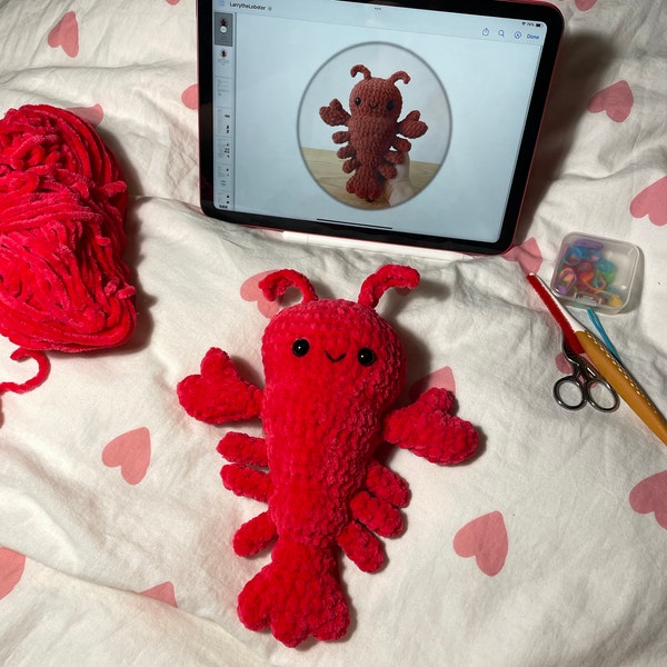 PATTERN/INSTRUCTIONS Lobster, Amigurumi Pattern, Lobster Pattern ...